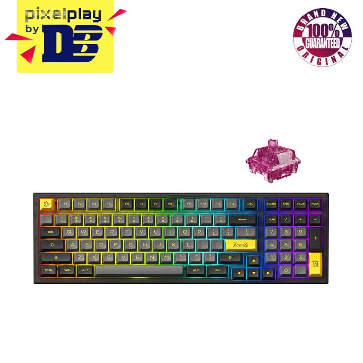 Akko Black & Gold PC98B Plus Multi-Modes RGB Mechanical Keyboard (Akko ...