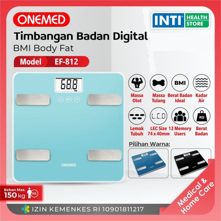 Onemed | Timbangan Badan Digital BMI EF 812 | Timbangan Body Fat ...