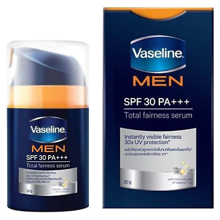 VASELINE Men Total Fairness Serum SPF30 PA+++ วาสลีน เมน โททัล แฟร์เนส เซรั่ม SPF30 PA+++ 50g ...