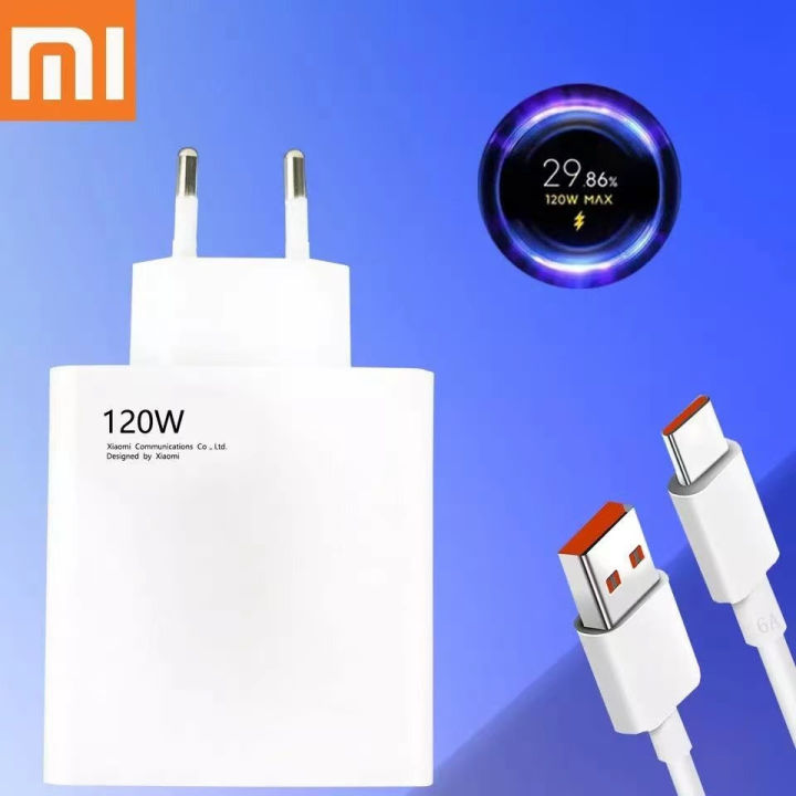 Xiaomi 120W HyperCharge Adapter Combo ( 120W, QC3.0 Certified, 6A Type ...