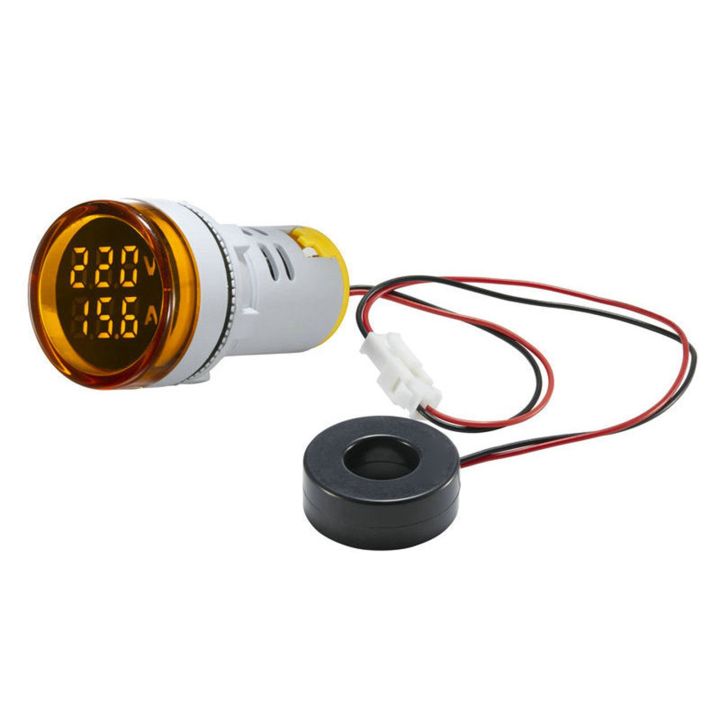 [DHGO] Mini Round Digital LED Indicator Meter for Voltage and Current ...