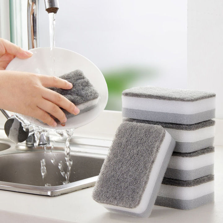 LAZ DIY 10Pcs Double Side Sponge Magic Sponge Eraser Kitchen Sponge ...