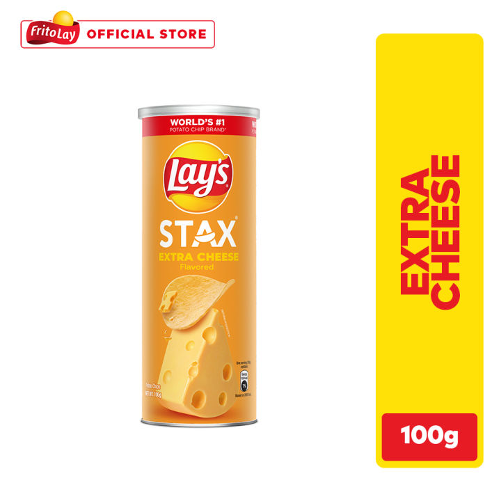 Lay's Stax Extra Cheese Potato Chips 100g | Lazada PH