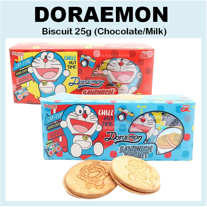 [Doraemon] Sandwich Biscuit 25g (Chocolate/Milk) Kids snack | Lazada PH