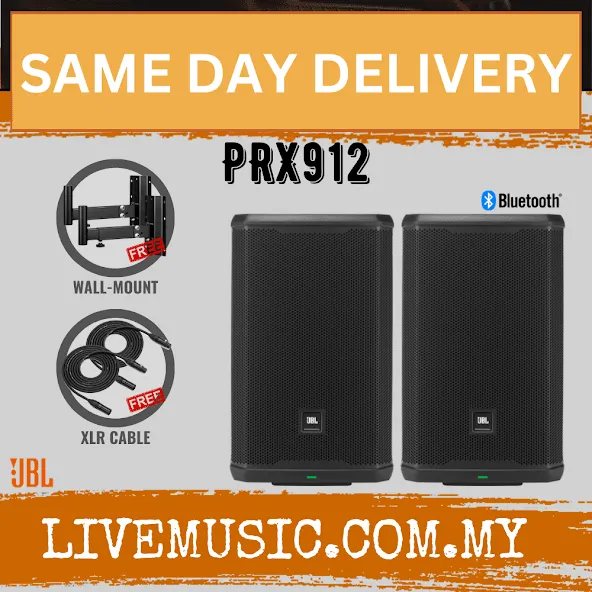 JBL PRX912 12-inch Powered Loudspeaker With Speaker Stand And Cable ...