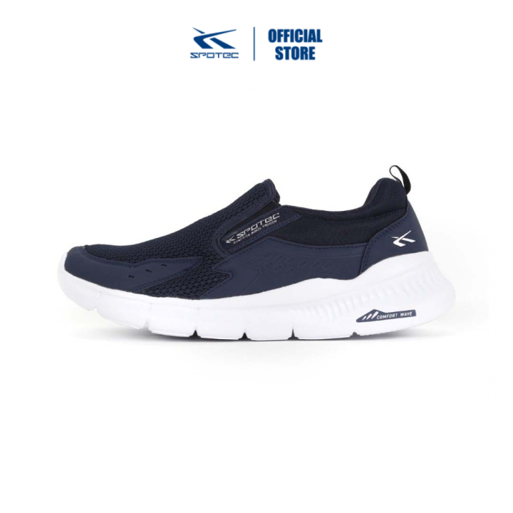 Spotec Walking Alpine Sepatu Slip-on Pria Wanita - Biru Tua Putih ...
