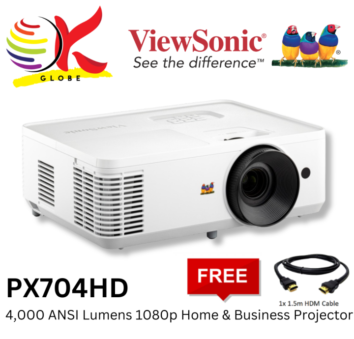 VIEWSONIC PX704HD 4,000 ANSI LUMENS FULL HD (1920X1080) HOME & BUSINESS ...