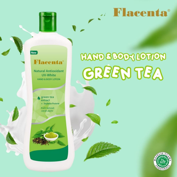 PLACENTA / FLACENTA BODY LOTION 500 ML GREEN TEA / HIJAU | Lazada Indonesia