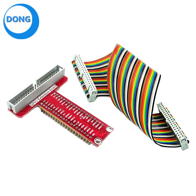 อะแดปเตอร์บอร์ดโมดูลขยายชนิด Gpio T พร้อมสายเคเบิล40ขา Gpio ตัวเมียถึง ...