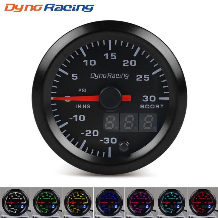 Dynoracing 2" 52mm Dual Display Turbo Boost gauge PSI 7 colors Led ...