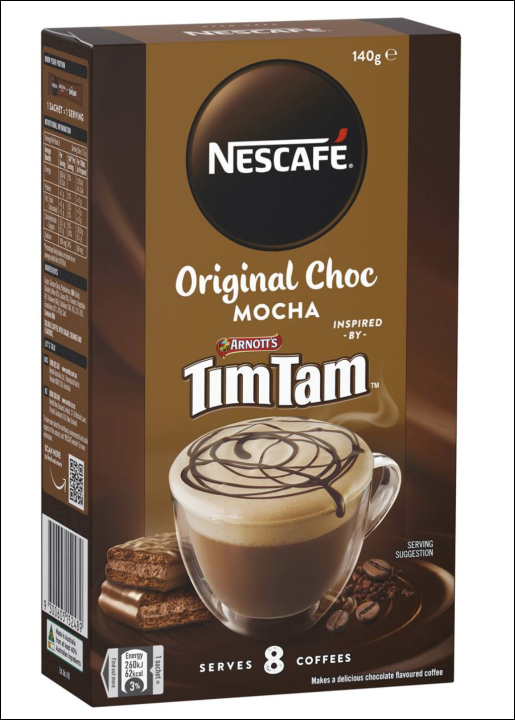 Nescafe Original Choc Mocha TimTam Coffee Sachets 8 Pack - Expiry Date ...
