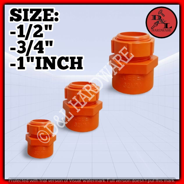 D-3720 1PCS Orange Electrical Conduit Pipe Male Adapter with Locknut (1 ...