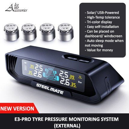 STEELMATE E3-PRO SG Ready Stock Tyre Pressure Measuring System (TPMS ...