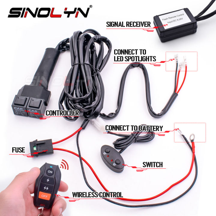 Wiring Harness Individual Control Flash Remote Controller Auto Lighting ...