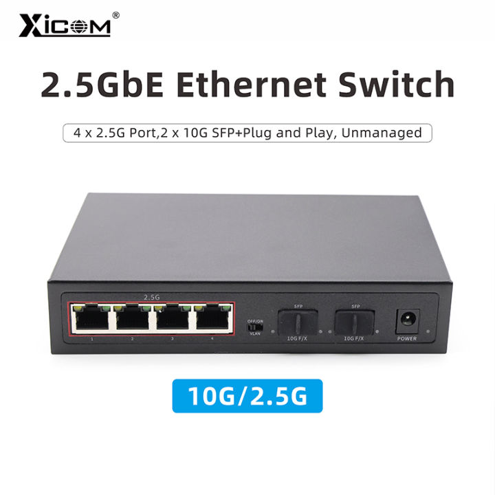 2.5G Smart Ethernet Switch 4 Port RJ45 Smart Managed Switch 10G SFP+ ...