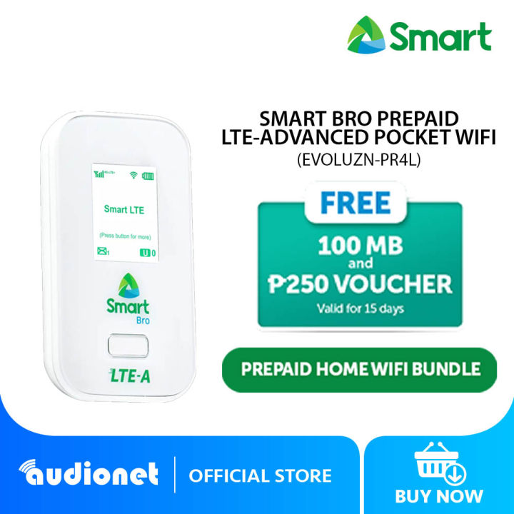 SMART Bro Prepaid LTE-A Pocket WiFi Advanced (Evoluzn-PR4L) with FREE ...
