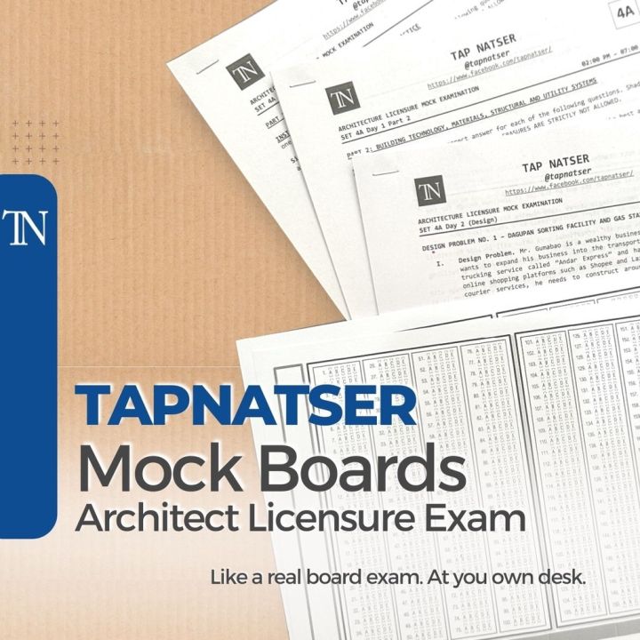 Super value PRINTED MOCK BOARDS for ALE Review (Mock Architect Licensure Exam by Tap Natser ...