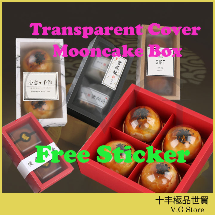 Dealforhome 🎡 【1Pc】 50-80g Foldable Mooncake Box Frosted Cover Mooncake ...