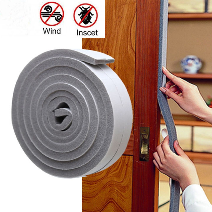 2m Self-adhesive Door and Window Sealing Strip Sound Insulation Sponge Tape Dustproof Sealing ...