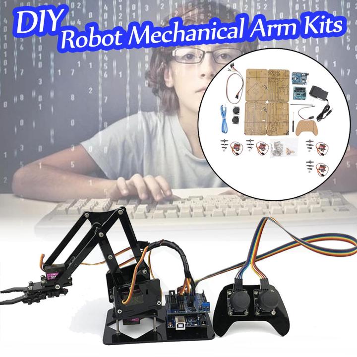 DIY Assembly 4-Dof Robot Arm PS2 Handle Circuit Kits for Arduino Mechanics | Lazada