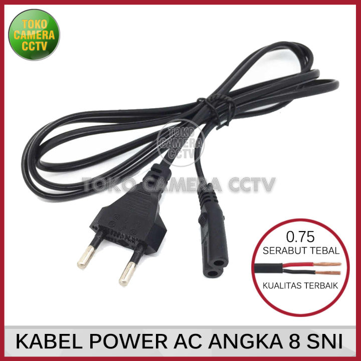 KABEL AC POWER ANGKA 8 KABEL POWER LISTRIK 2 PIN AC CORD 8 PRINTER ...