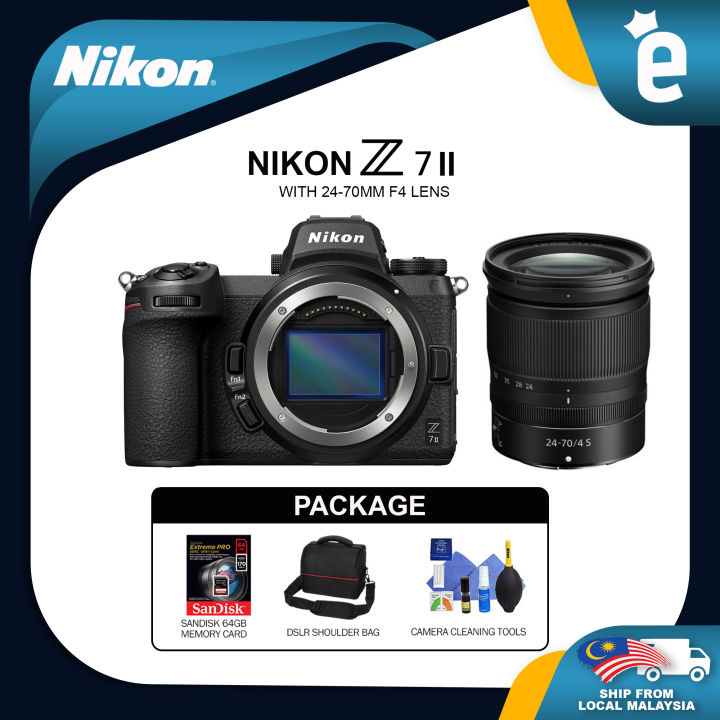 Nikon Z7 II Mirrorless Digital Camera Body Only Nikon Z7 II Kit Lens 24 ...