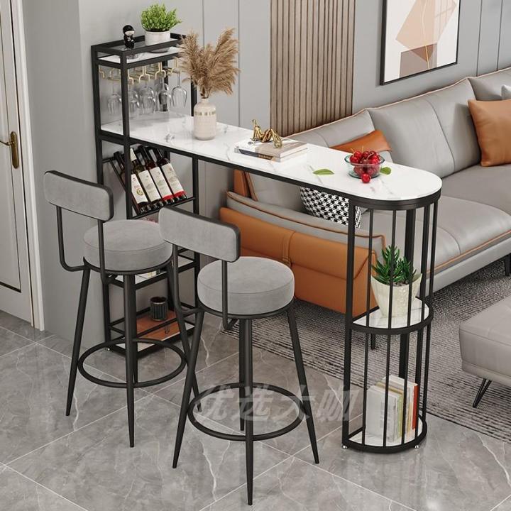 Bar table against the wall, high table and chair combination bar table ...