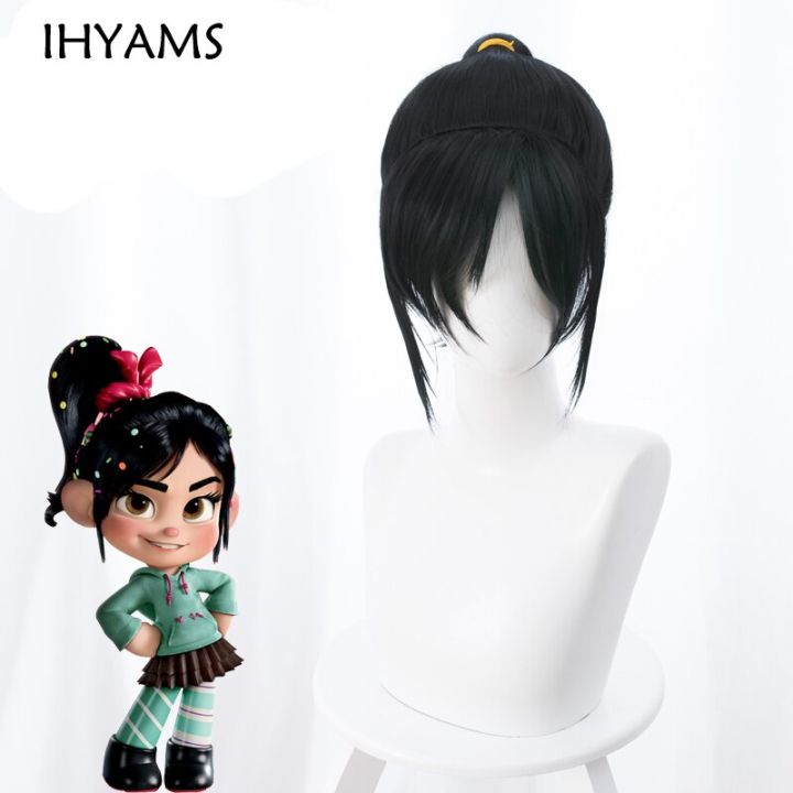 Ralph Breaks The Internet Cosplay Wig Vanellope Von Schweetz Black Wig ...