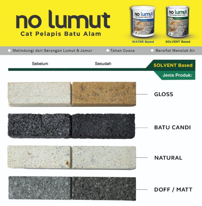 avian no lumut solvent based 1 ltr cat vernish pelapis coating batu ...