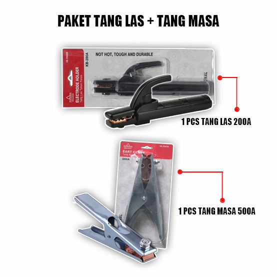 PAKET Tang Penjepit Stang las Elektroda Mesin Las Listrik Electrode ...