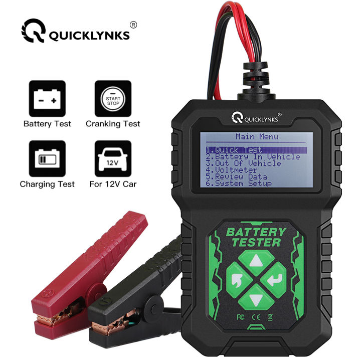QUICKLYNKS BA107 12V Car Battery Tester Analyzer Digital Battery Health ...