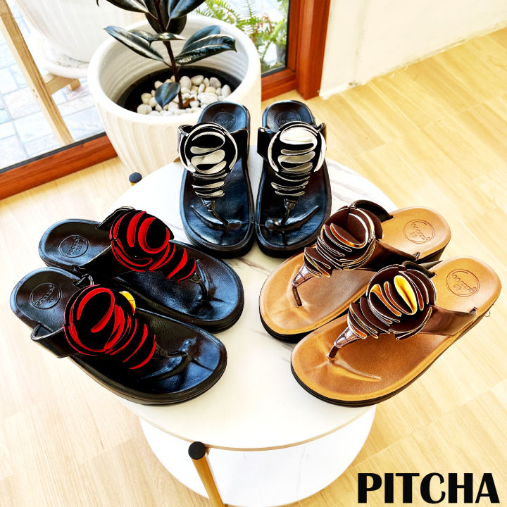 PITCHA พร้อมส่งงมีบริการเก็บเงินปลายทางรองเท้าแฟชั่นพื้นสุขภาพแต่ง ...