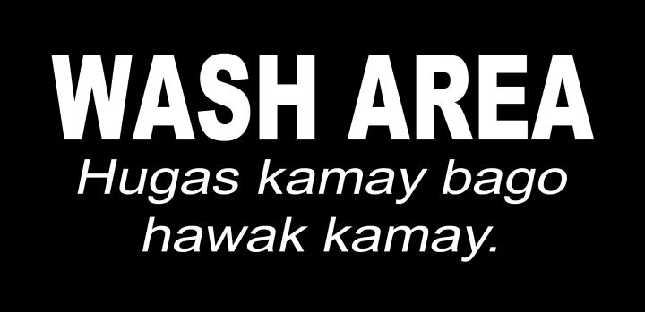 WASH AREA SIGNAGE PVC TYPE WATERPROOF AND NON-FADING | Lazada PH