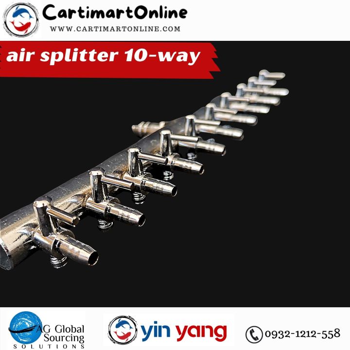Air splitter with Air Controller 10-way Stainless 304 rust proof ...