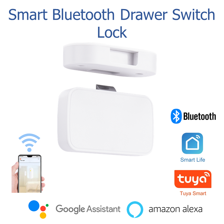 Smart Drawer Cabinet Lock Keyless Invisible Anti-Theft Remote Bluetooth ...