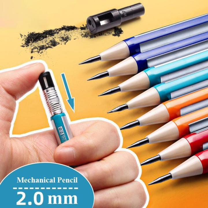 Student 2.0 Mechanical Pencil 2B With Sharpener Stationery School ...