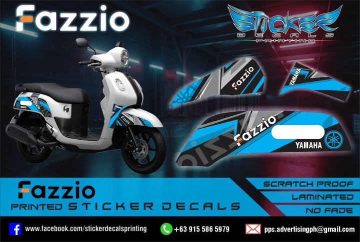 YAMAHA FAZZIO STOCK STICKER DECALS | Lazada PH