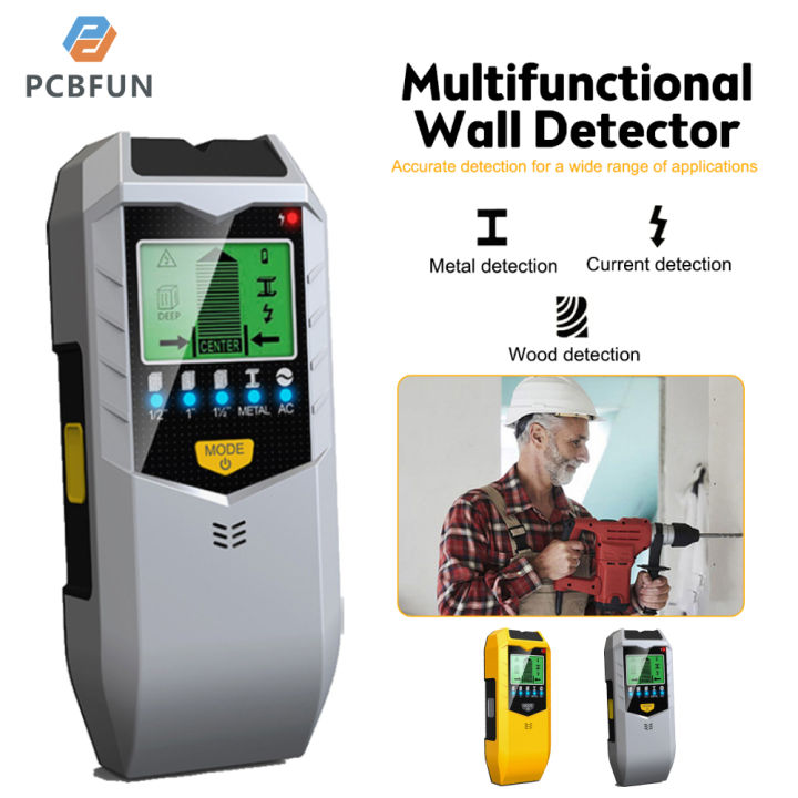 Wall metal detector pcbfun 5 in 1 Multifunctional LCD Digital Wall ...