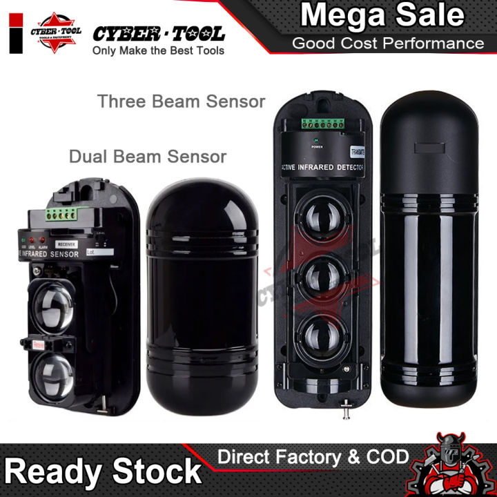 2/3 Beam Sensor Active Infrared Intrusion Detector IR 20m to 150m ...