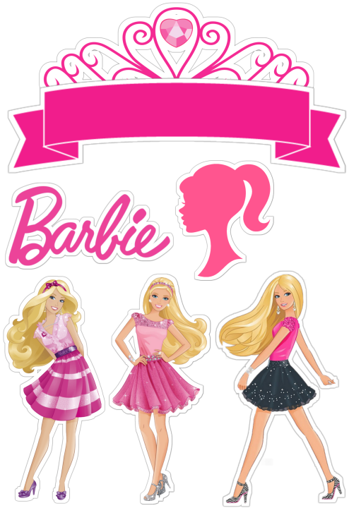 TOPPER KUEH ULTAH BARBIE 6 KEPING TOPPER / TOPPER CAPECAKE BARBIE FULL ...