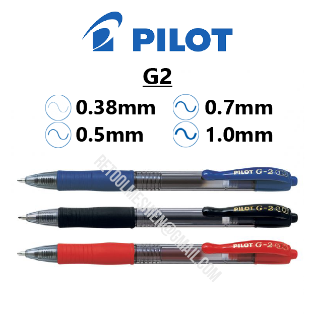 Super Smooth Longest Writing Gel Pen Pilot G2 (0.38/0.5/0.7/1.0mm) | Lazada