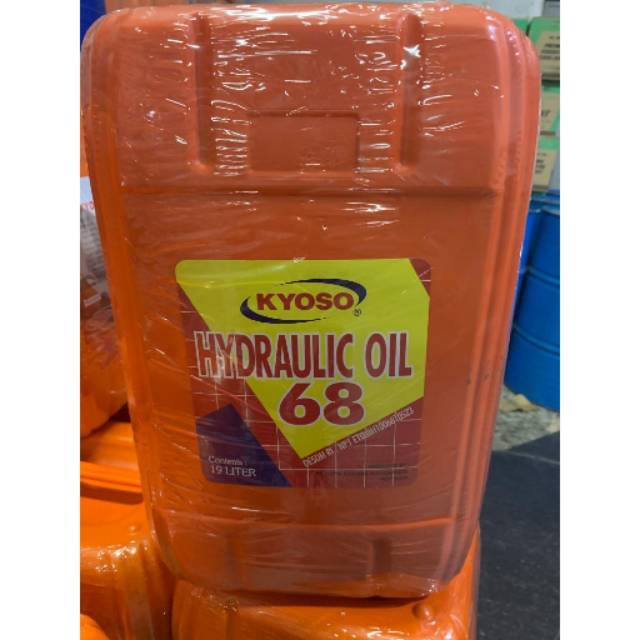 MURAH hydrolis hydrolik hidrolis hidrolik oil oli kyoso Hydraulic 68 Kyoso 68 Orange jerigen ...