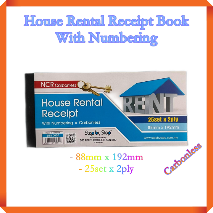 【Ready Stock】House Rental Receipt Book with numbering (carbonless) 🏠 ...