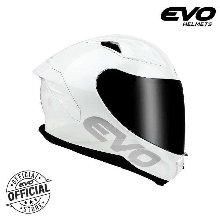 EVO M1-01 Plain Dual Visor Full Face Helmet with Free Clear Lens ...