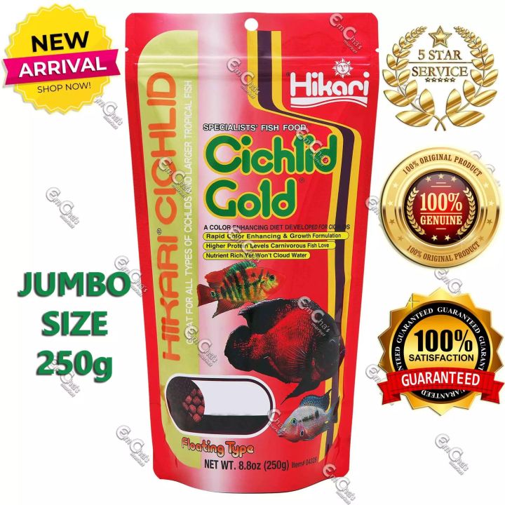 Fish Food: JUMBO 250g Hikari Cichlid Gold (RED PACK) for Carnivorous ...