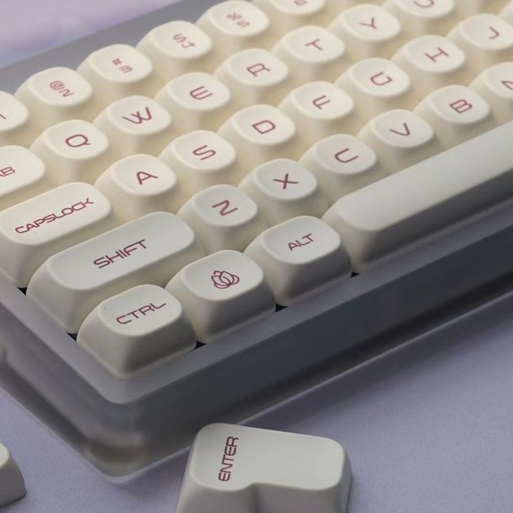Cream purple Keycaps PBT Dye-sub MOA Profile Keycap Custom Keycaps ...