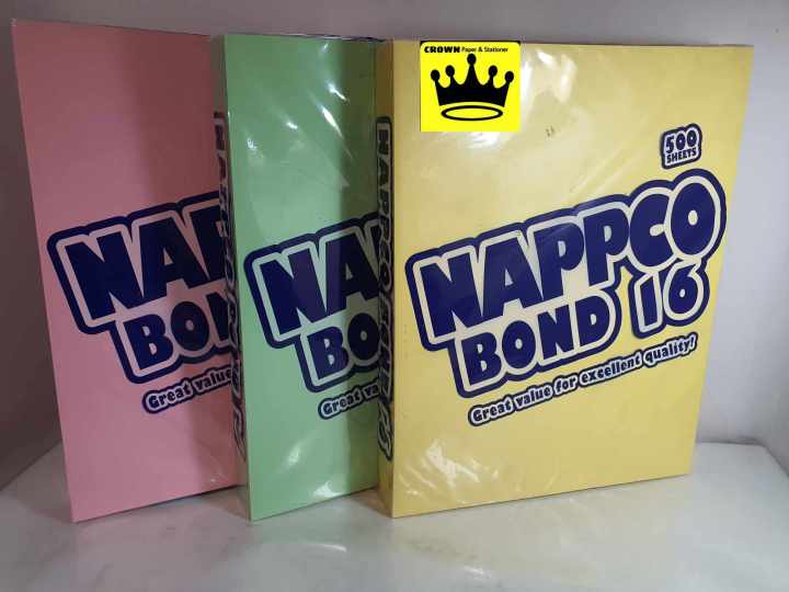 1 ream colored Bond paper S-16 Short NAPPCO | Lazada PH