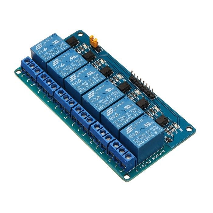 RELAY MODULE 6 CHANNEL 5V Atau 12V | Lazada Indonesia