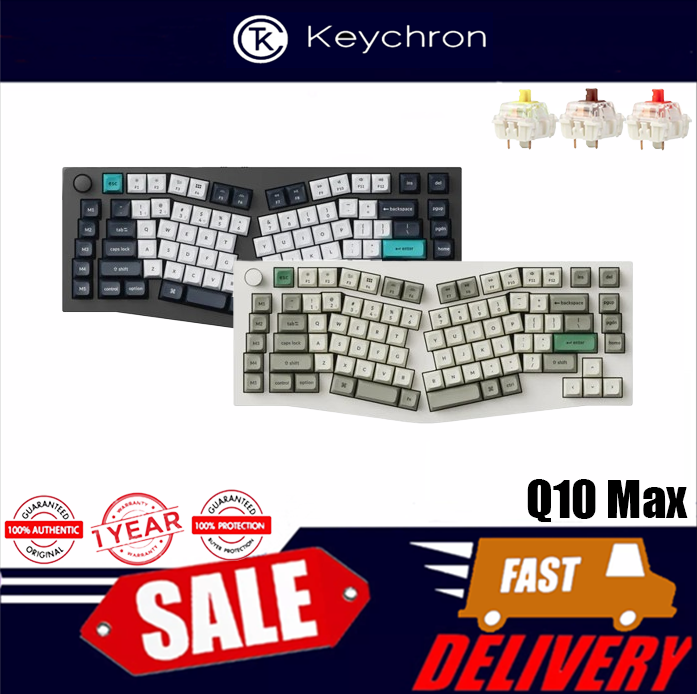 Keychron Q10 Max (Alice Layout) QMK/VIA Wireless Custom Game Mechanical ...