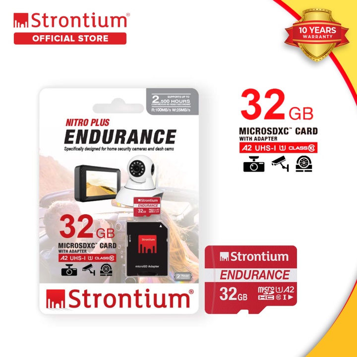 Strontium Nitro Plus Endurance SRP32GTFU1ES 32GB A2 100MB/s Micro SD ...